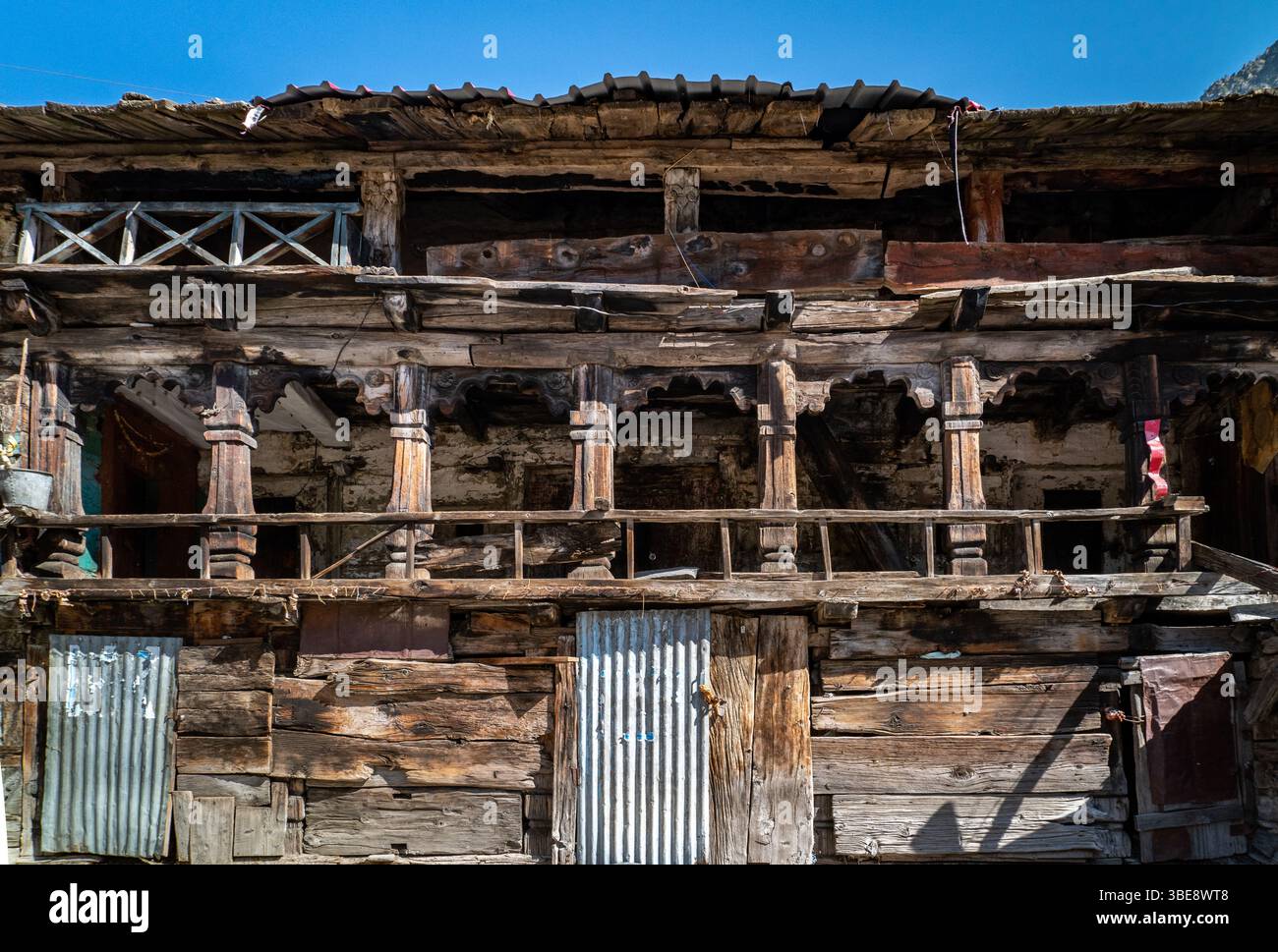 Historic wooden structures in Mukhba Village, Harsil Valley ...