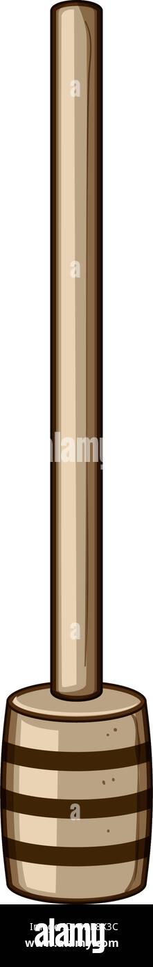 nectar honey dipper stick cartoon vector illustration Stock Vector ...
