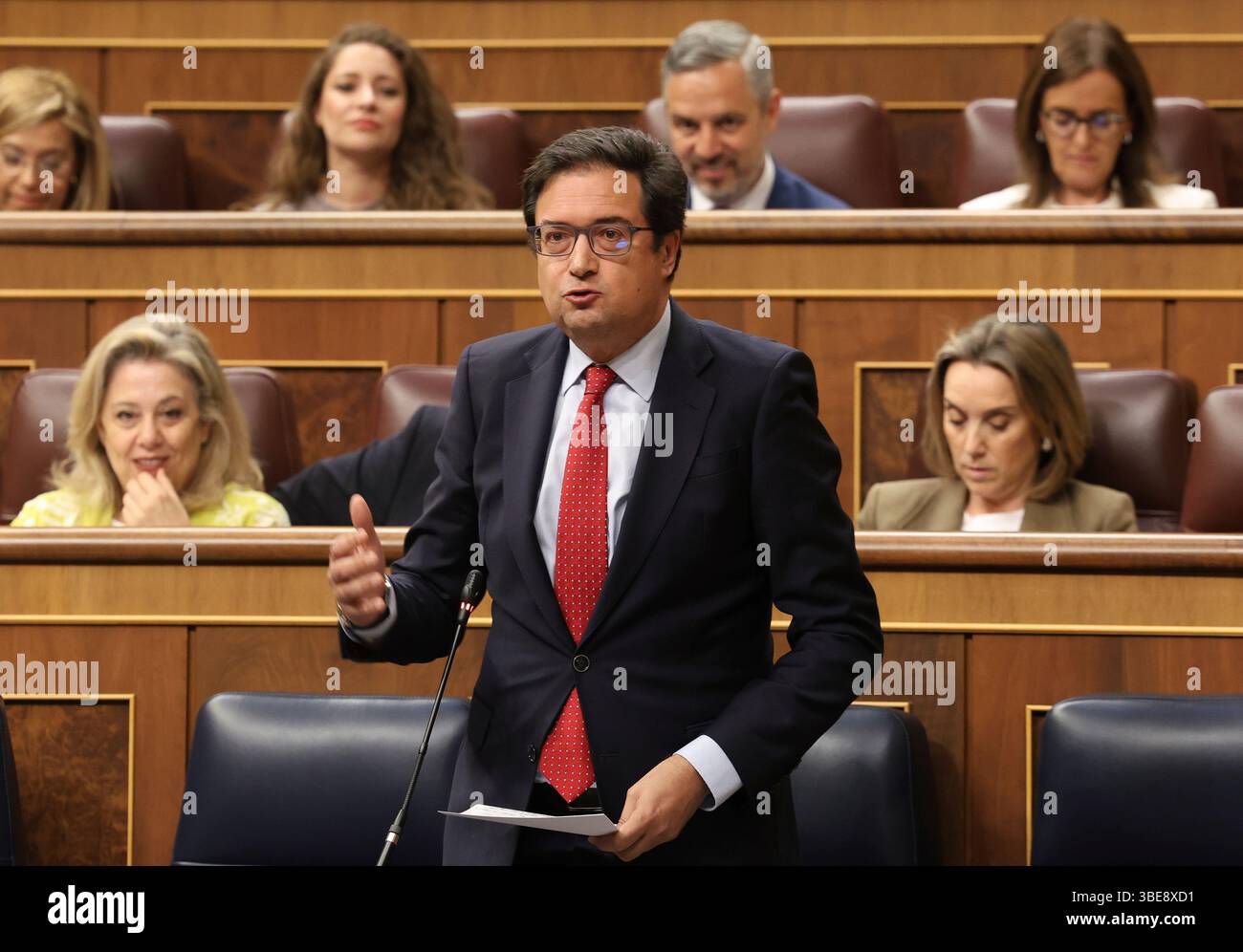 The Minister of Housing, Isabel Rodríguez, speaks during a government ...