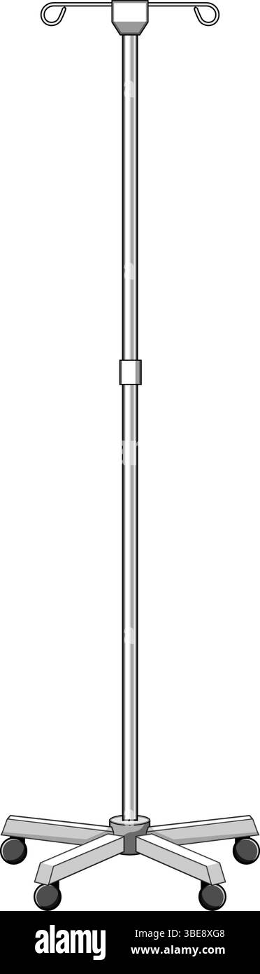 therapy hydration iv drip stand cartoon vector illustration Stock ...