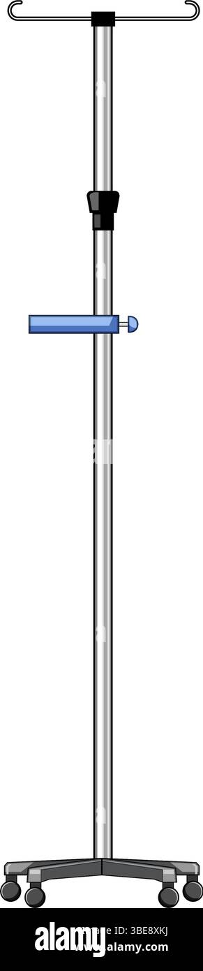 fluids hydration iv drip stand cartoon vector illustration Stock Vector ...