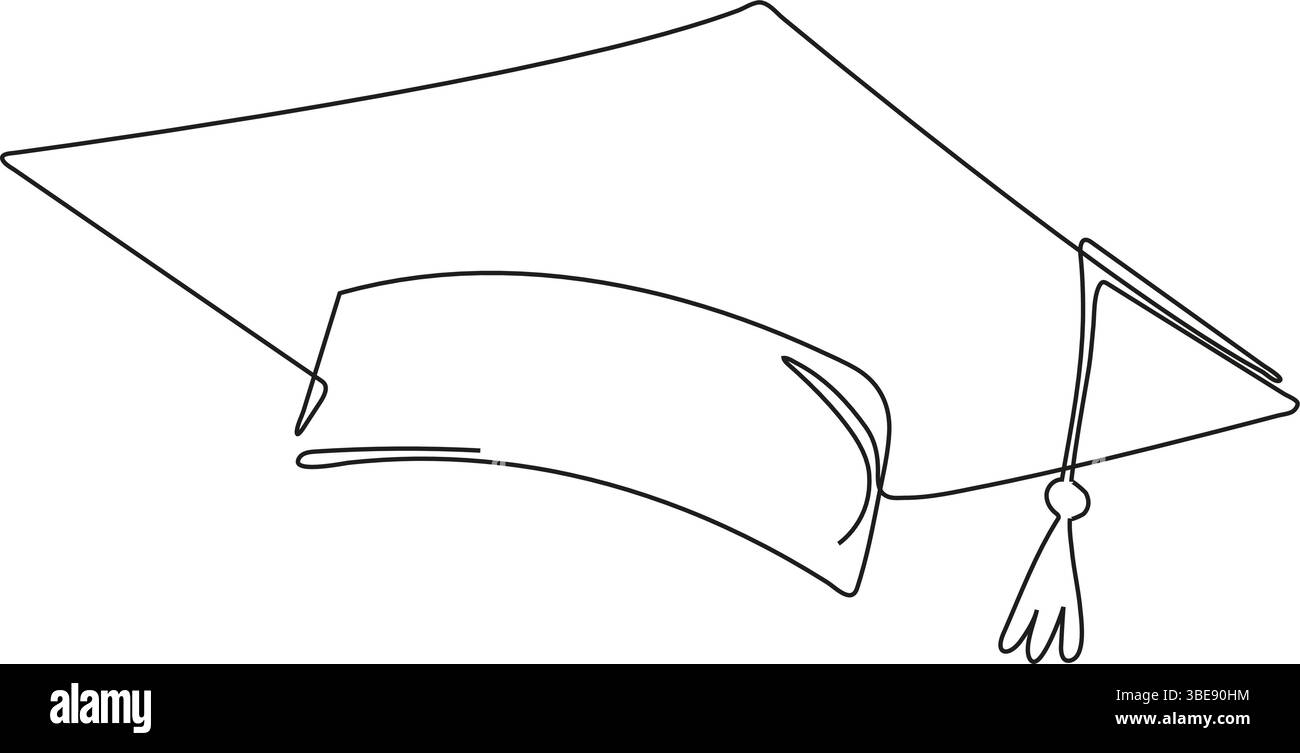 Continuous line drawing university Stock Vector Images - Alamy