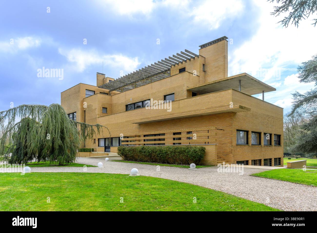 Outside Villa Cavrois in Croix, on the outskirts of Lille. The ...