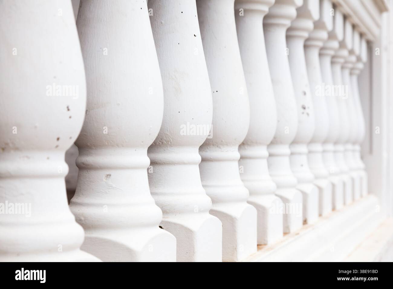 White columns in antique style close up Stock Photo - Alamy