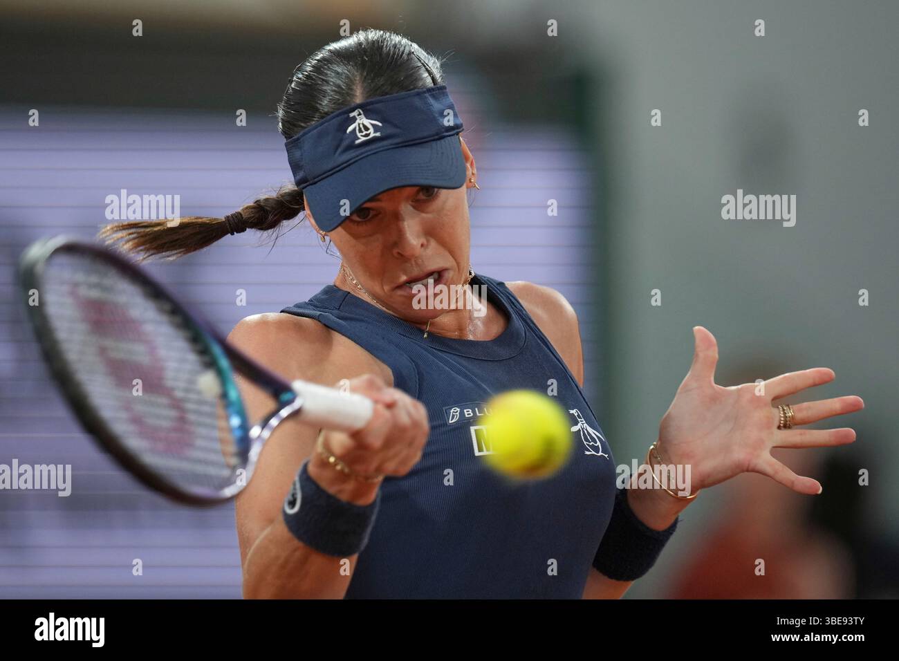 Australia's Ajla Tomljanovic hits a forehand against Italy's Jasmine ...