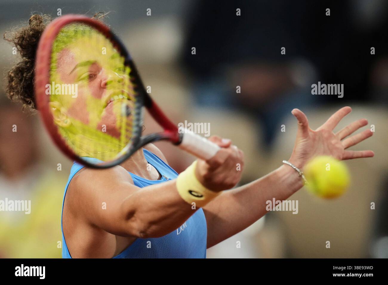 Italy's Jasmine Paolini hits a forehand against Australia's Ajla ...