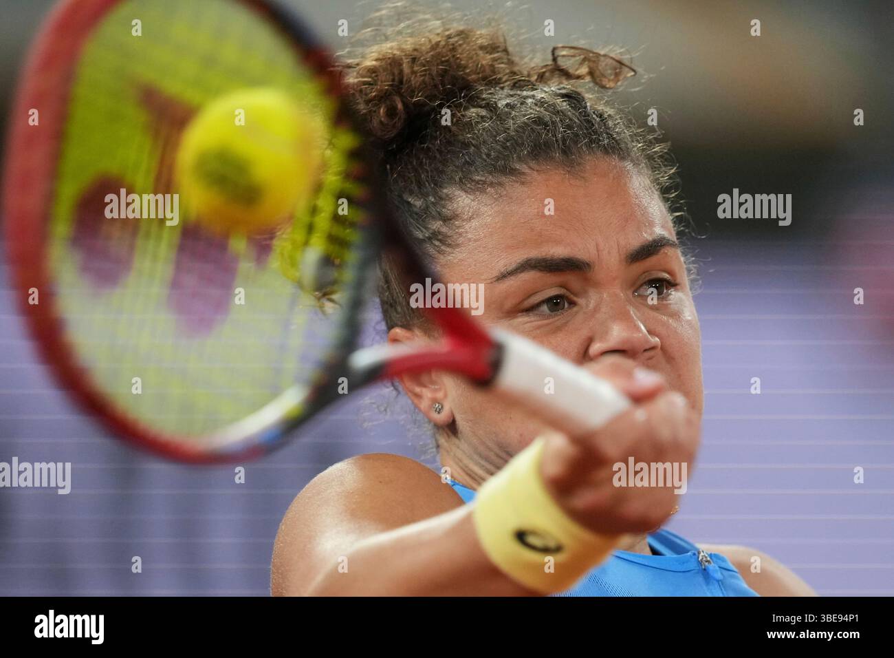 Italy's Jasmine Paolini hits a forehand against Australia's Ajla ...