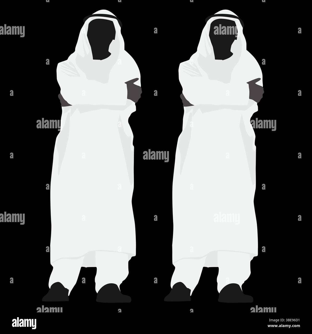 Saudi men abaya Stock Vector Images - Alamy