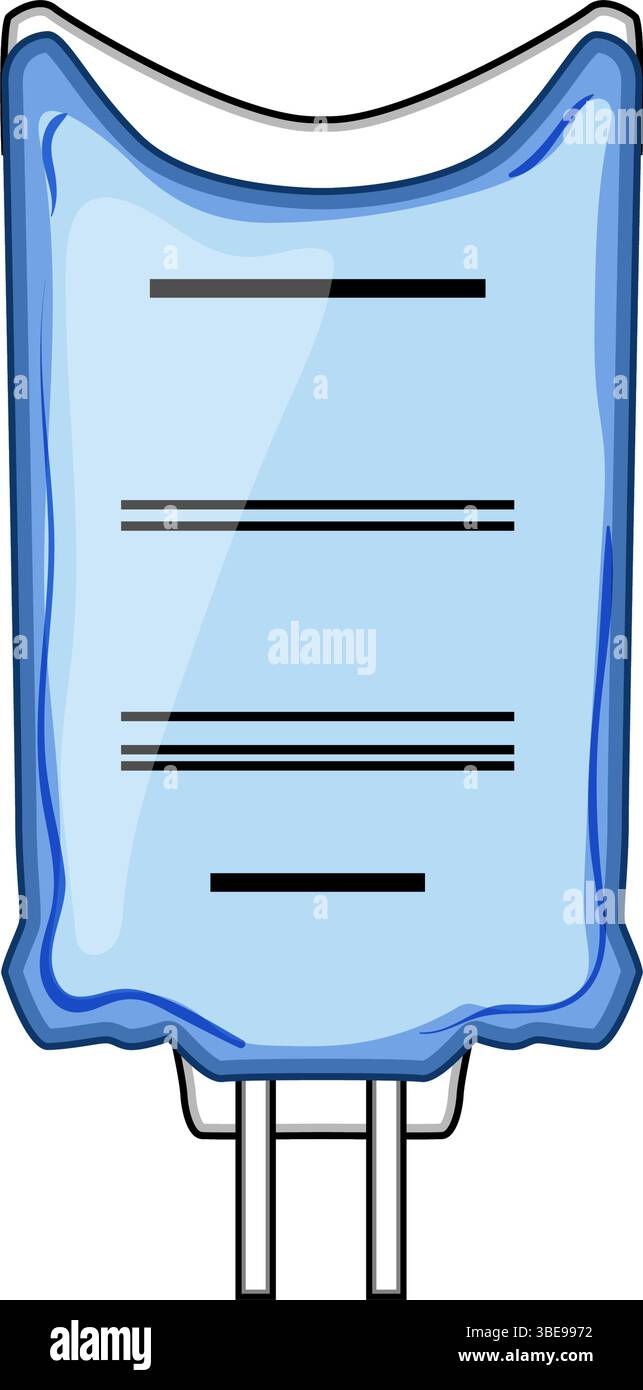 hydration iv fluid bag cartoon vector illustration Stock Vector Image ...