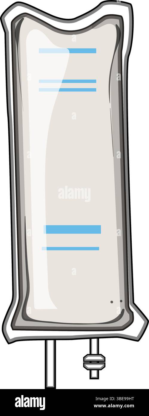 drip iv fluid bag cartoon vector illustration Stock Vector Image & Art ...