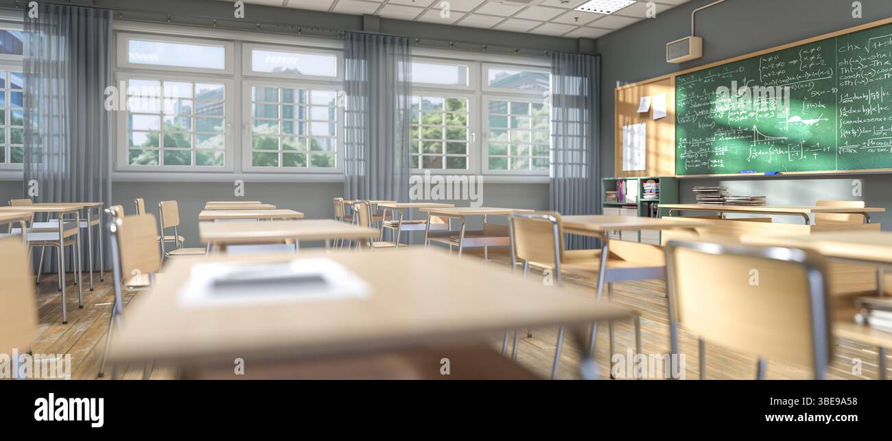 Empty classroom sunlight shining hi-res stock photography and images ...