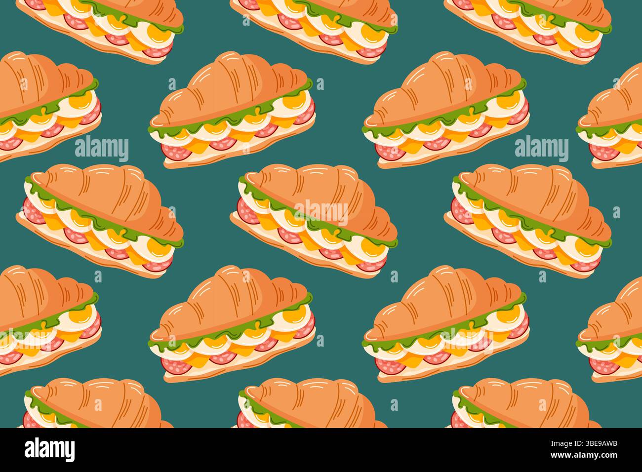 Bun cheese egg breakfast Stock Vector Images - Alamy