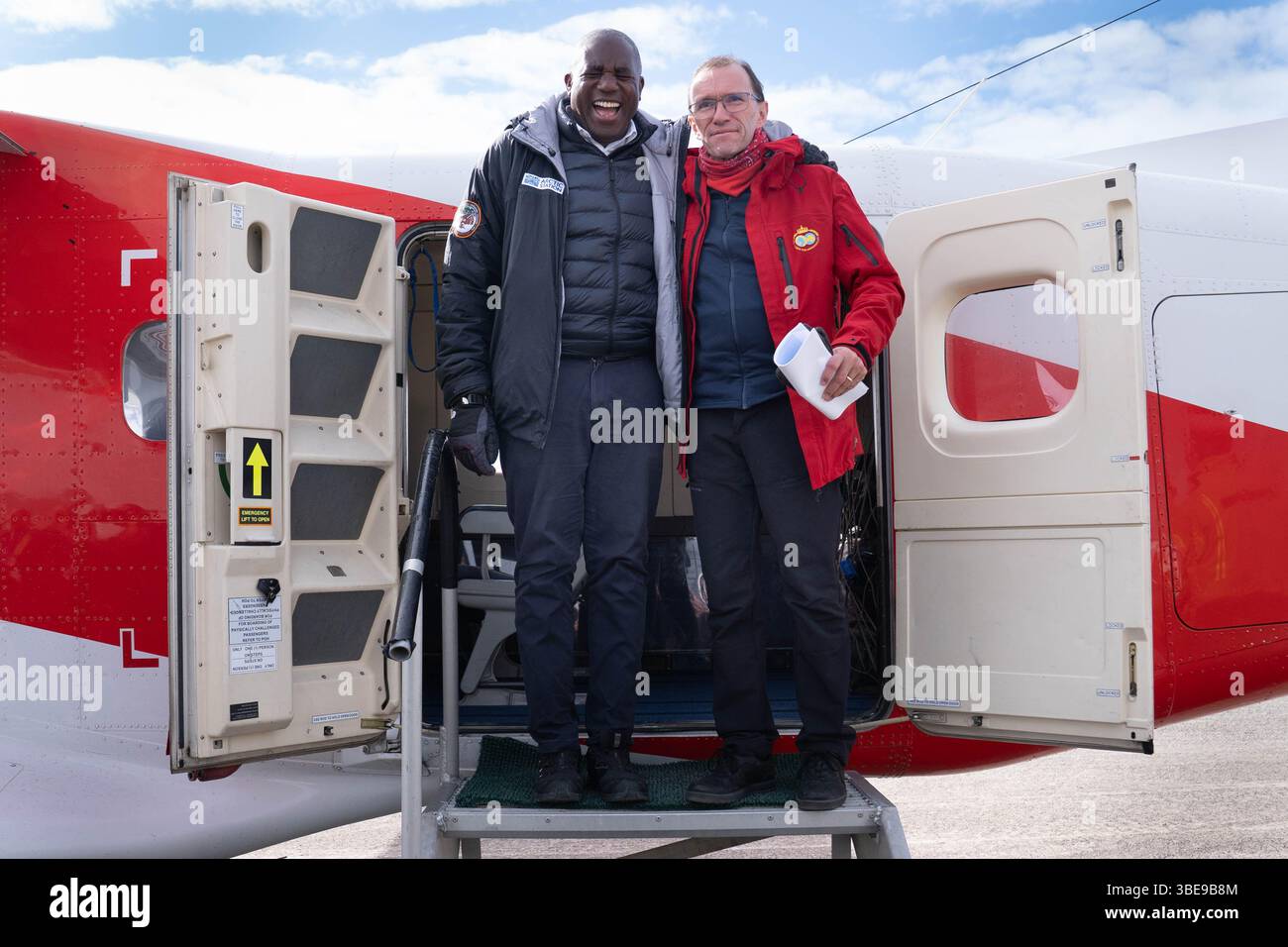 Foreign Secretary David Lammy (left) with Norway's Foreign Minister Barth Eide arriving in Ny ...