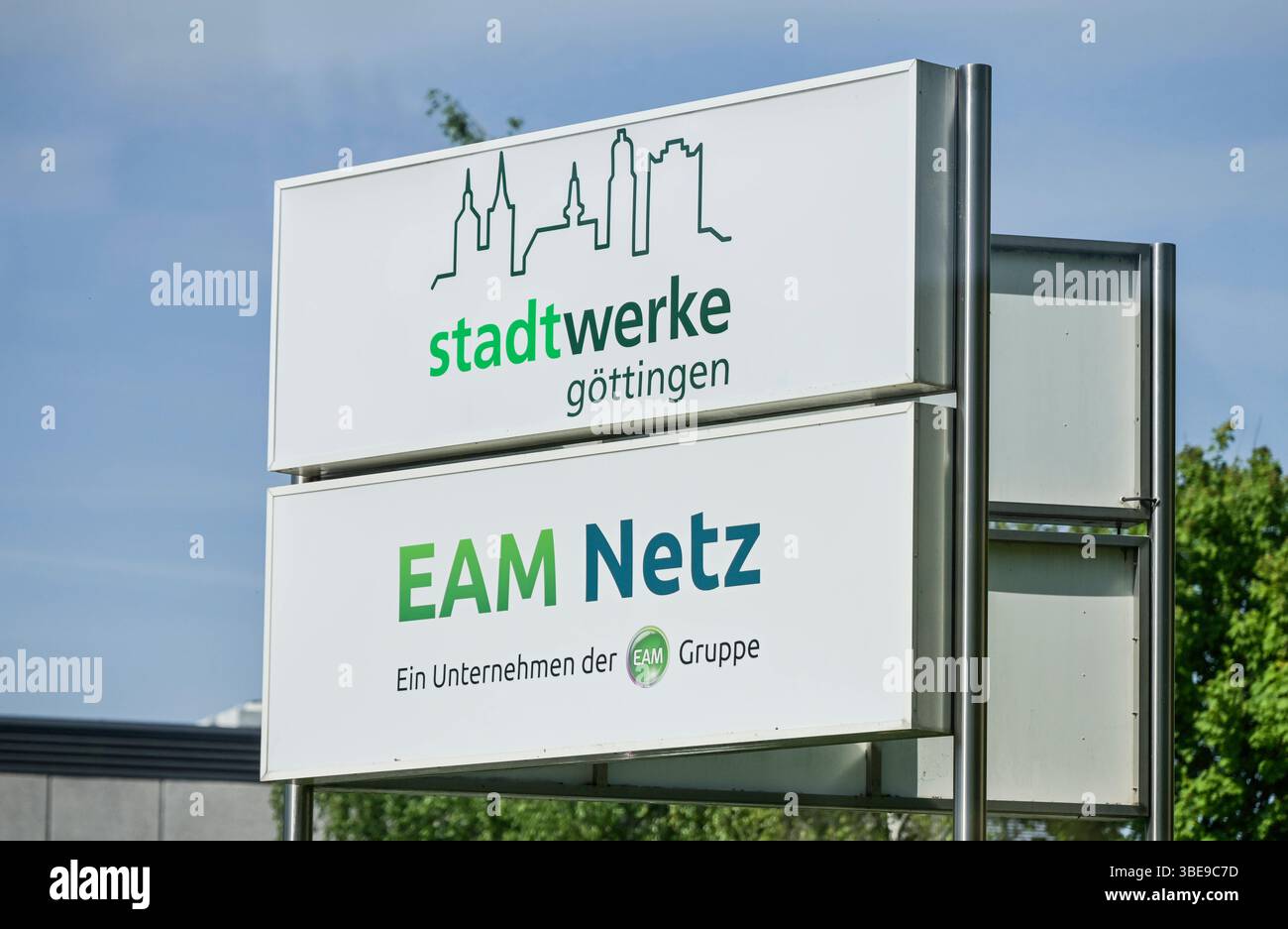 Schild, EAM Netz, Stadtwerke Göttingen, Göttingen, Niedersachsen ...