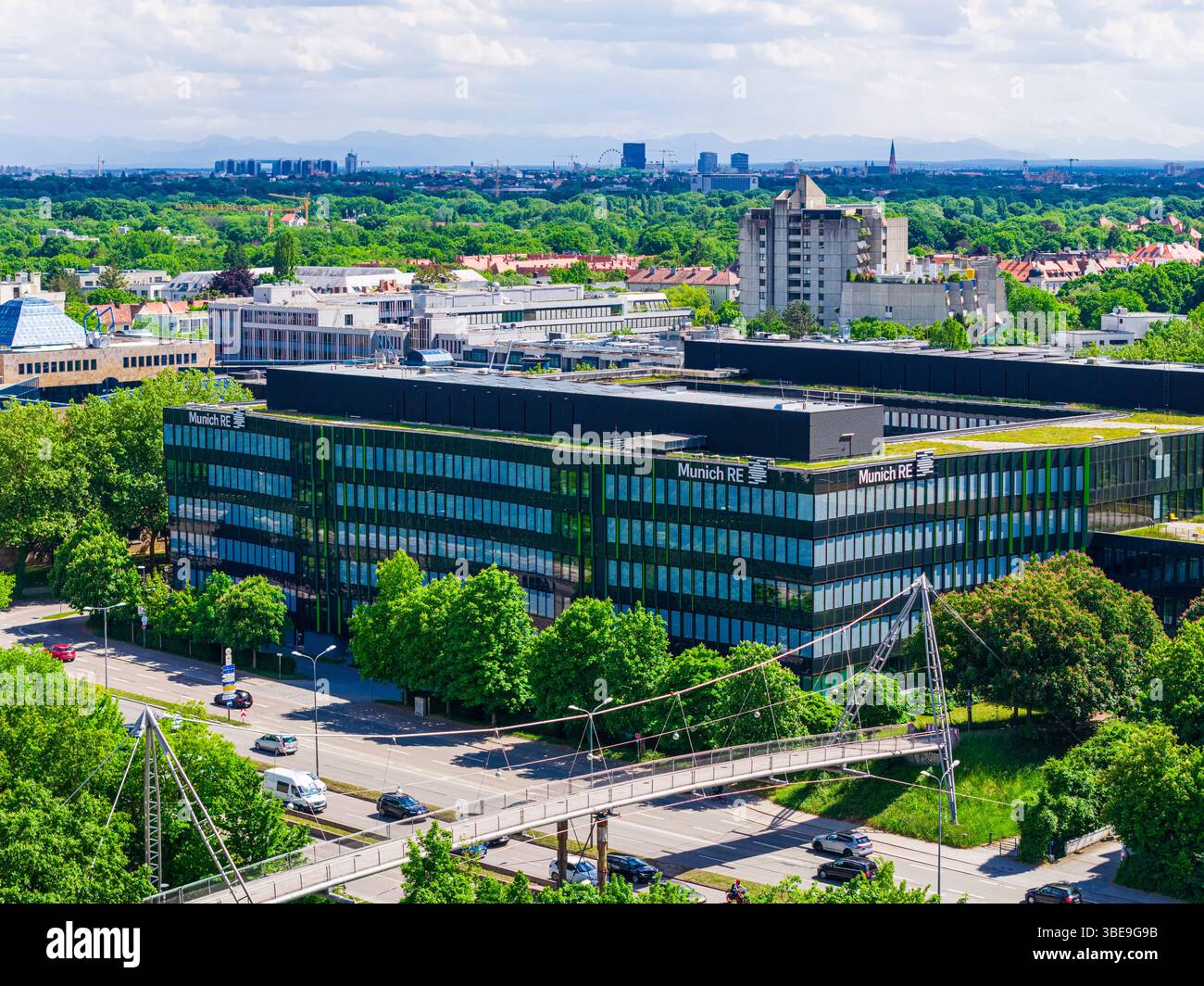 MUNICH, GERMANY - MAY 25, 2025: Headquarters of Munich RE in Munich ...