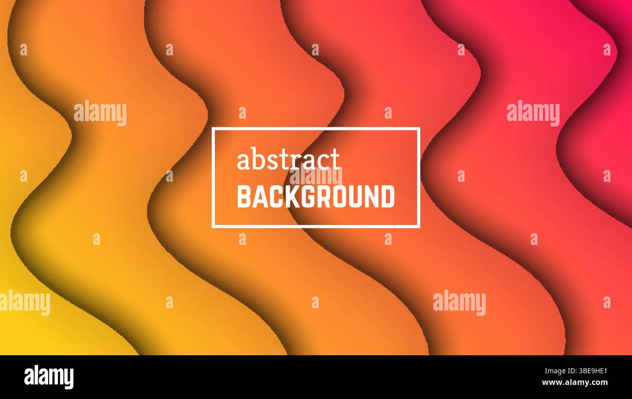Abstract minimal wave geometric background. Orange wave layer shape for ...