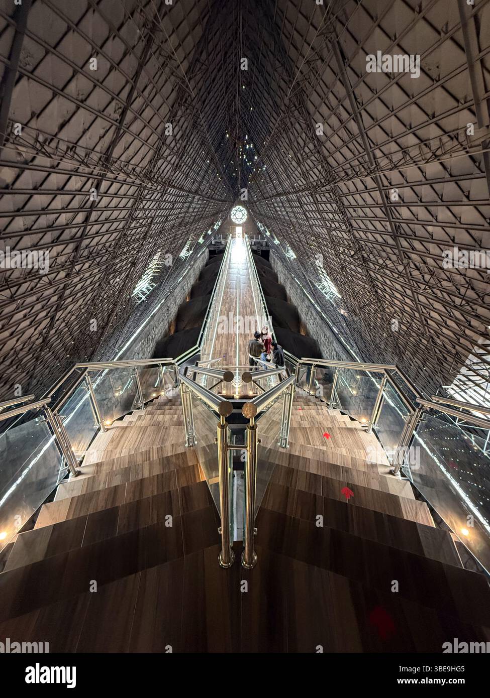 The internal walkway inside the roof over the ceiling of the Basilica ...