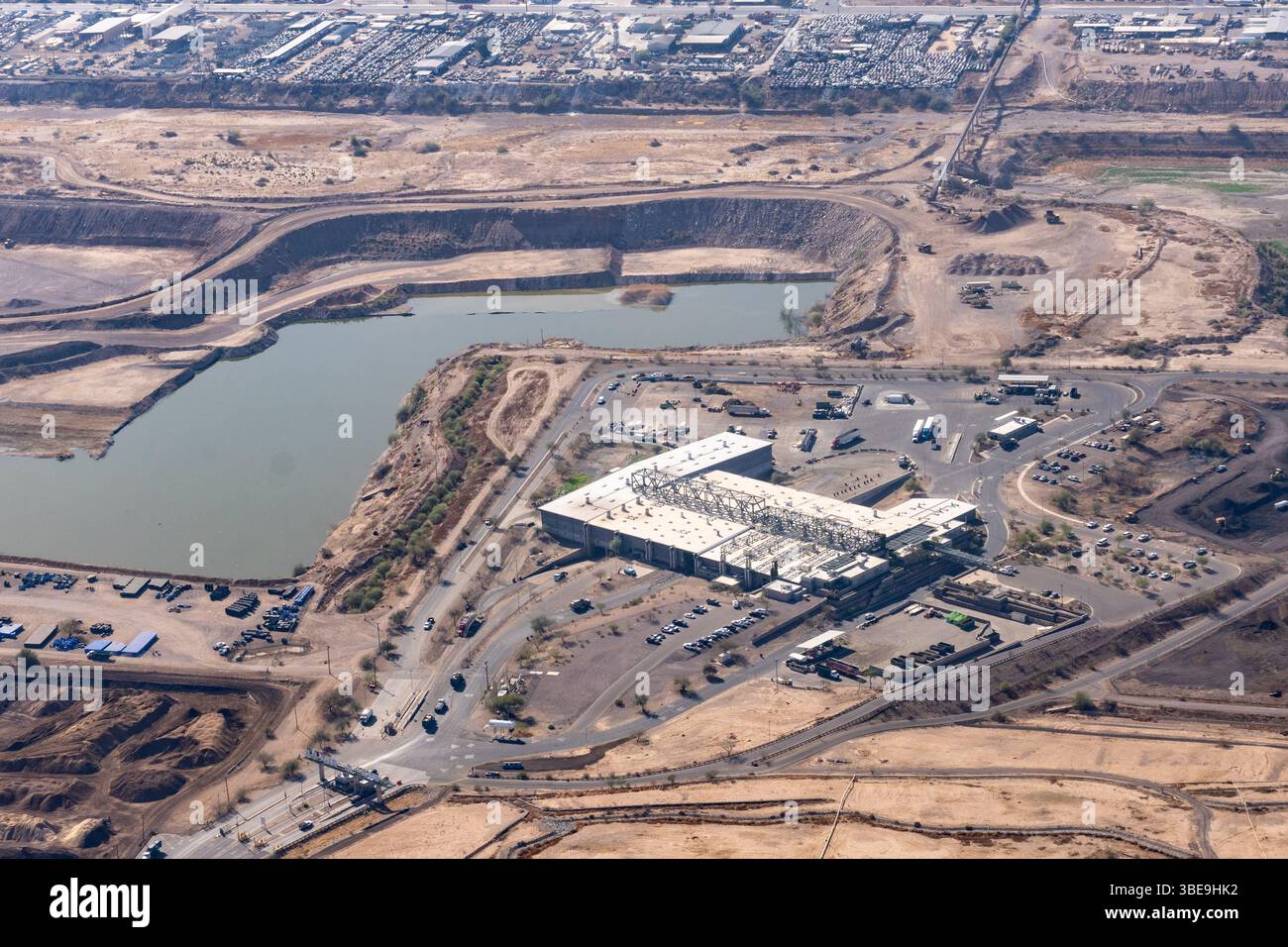Aerial view of the CIty of Phoenix transfer station and Waste ...