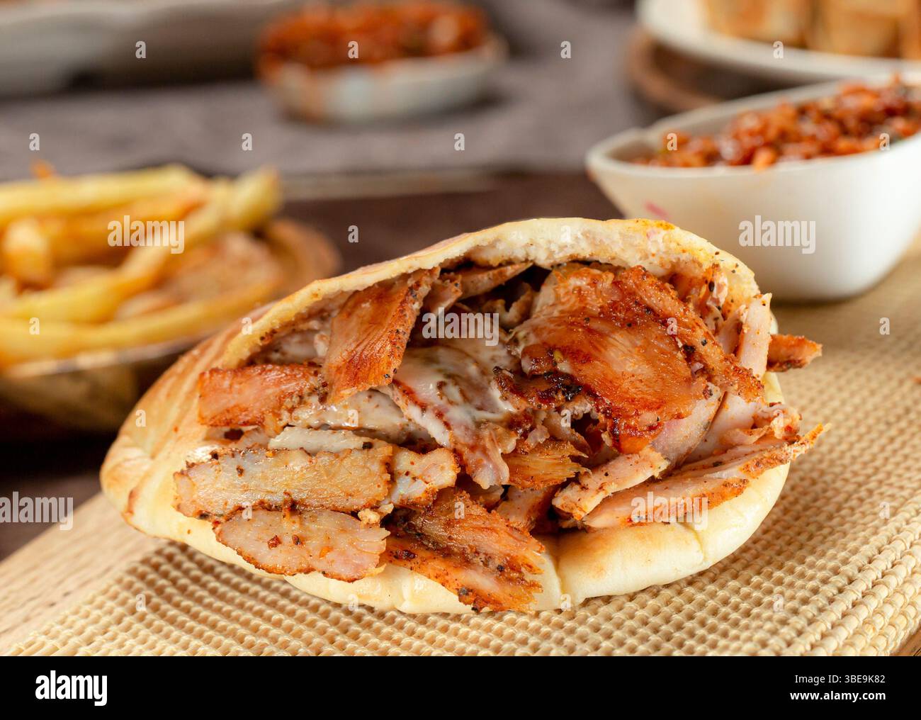 Chicken Shawarma Sandwich with Tahini – Classic Arabic Street Food ...