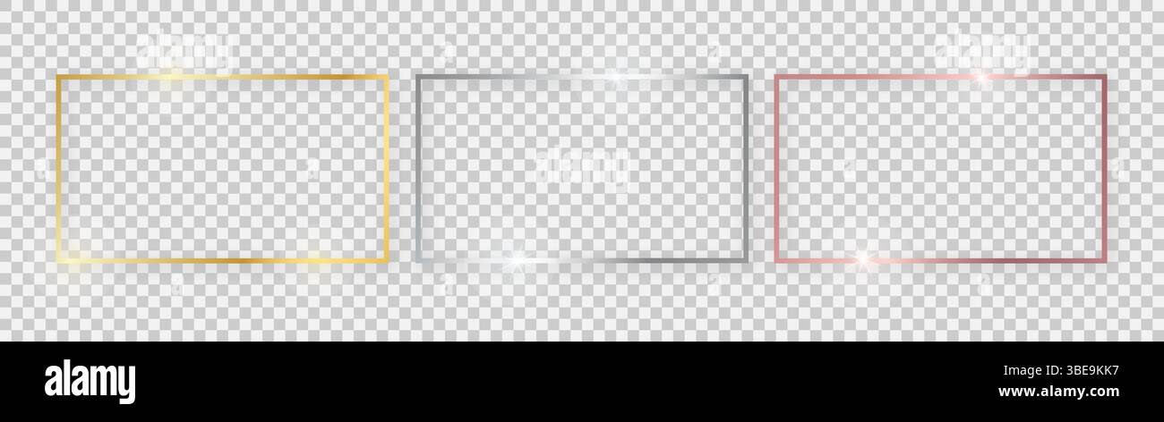 Set bright gold glowing Stock Vector Images - Alamy