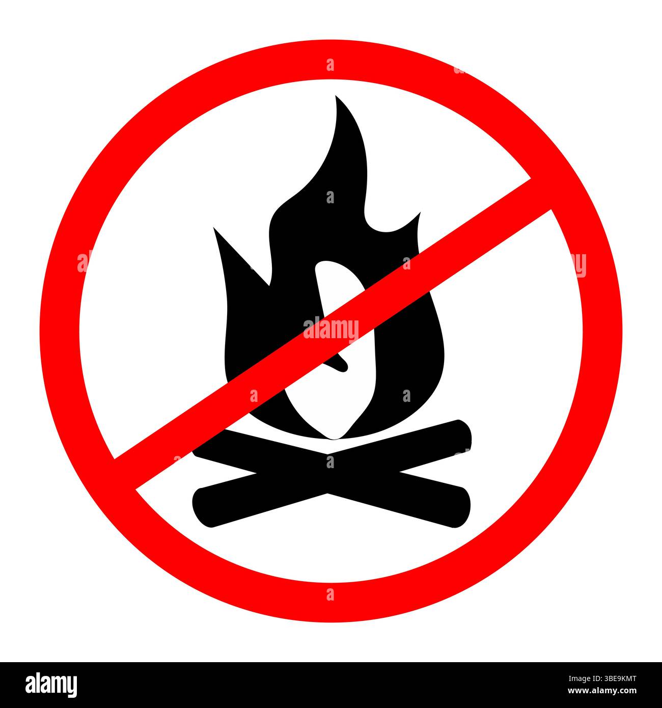No campfires prohibited sign Stock Vector Image & Art - Alamy