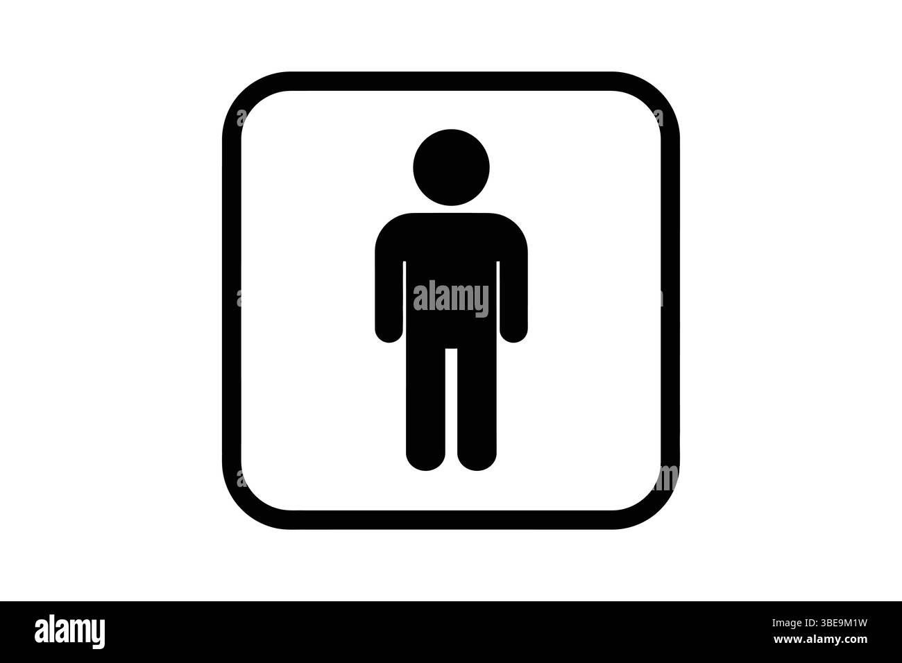 Mens restroom sign, universal pictogram, gender neutral, public ...