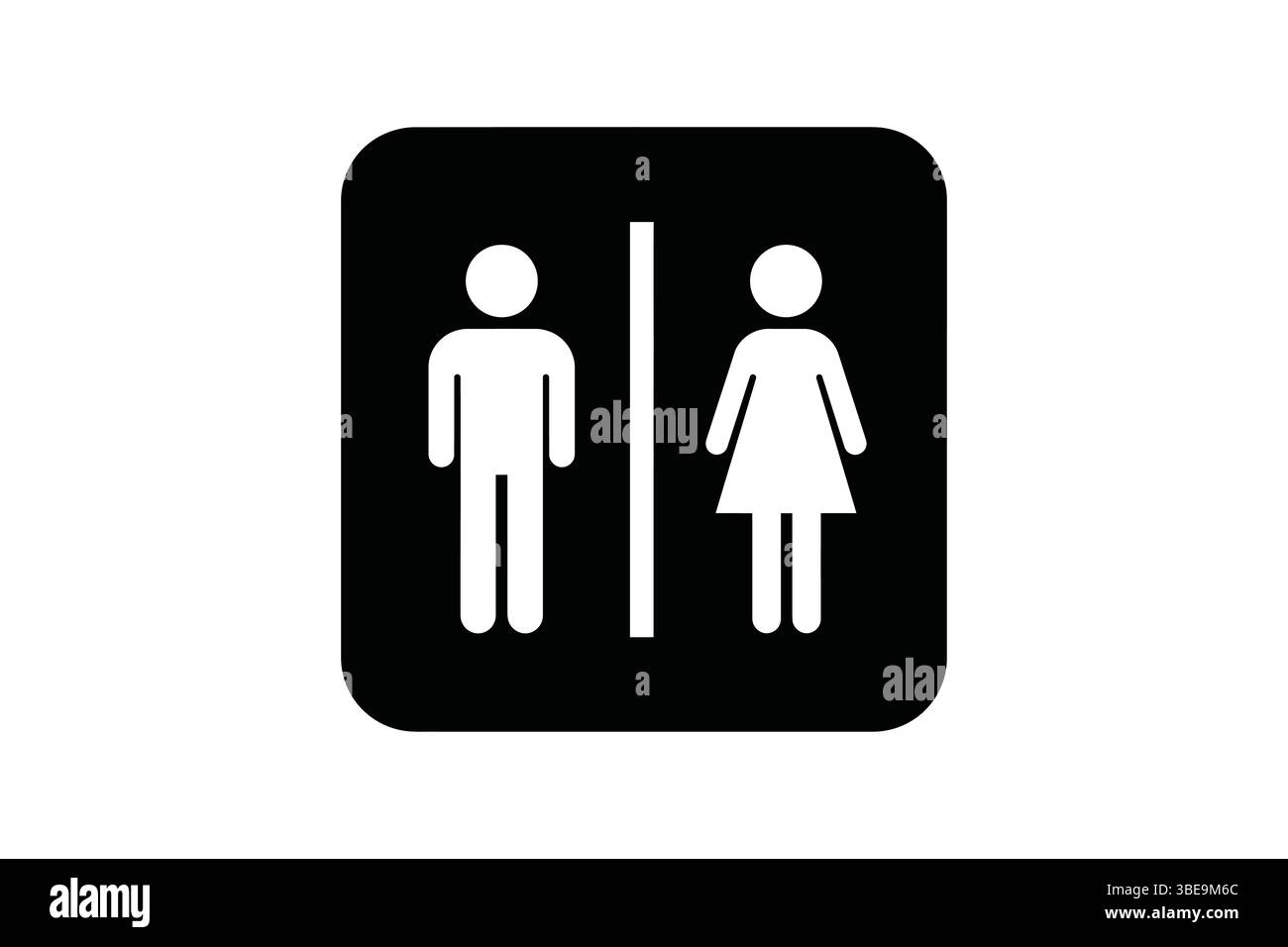 Restroom sign unisex square bathroom door symbol wc lavatory icon ...