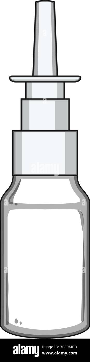 irrigation nasal spray bottle cartoon vector illustration Stock Vector ...