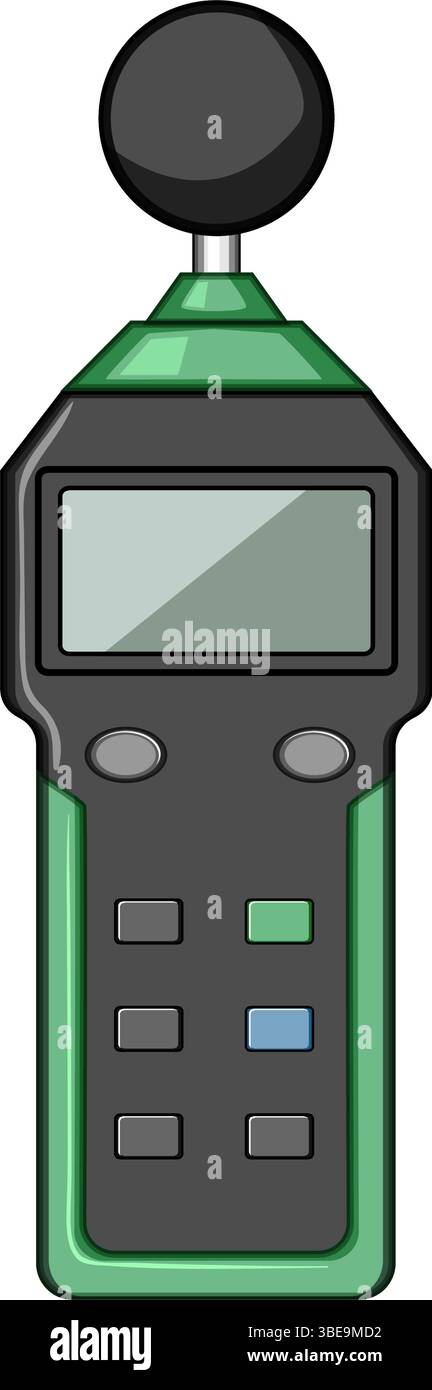 measurement noise level meter cartoon vector illustration Stock Vector ...
