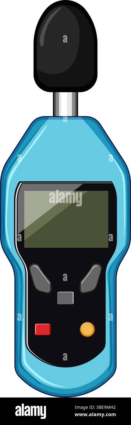 frequency noise level meter cartoon vector illustration Stock Vector ...