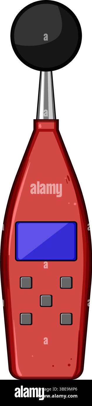 calibration noise level meter cartoon vector illustration Stock Vector ...