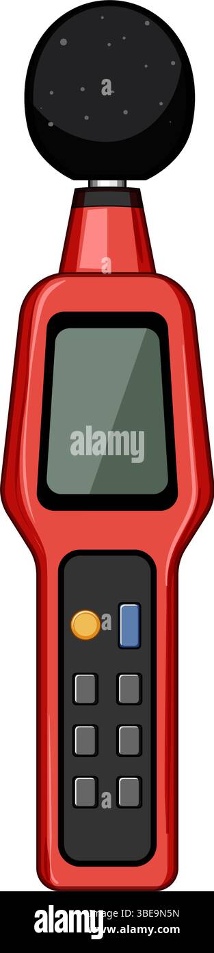 amplitude noise level meter cartoon vector illustration Stock Vector ...