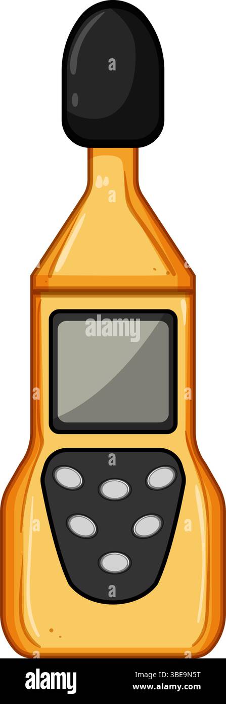 sound noise level meter cartoon vector illustration Stock Vector Image ...