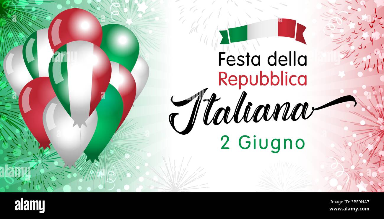 Italian congrats Festa della Repubblica Italiana 2 giugno, translation is Republic Day of Italy ...