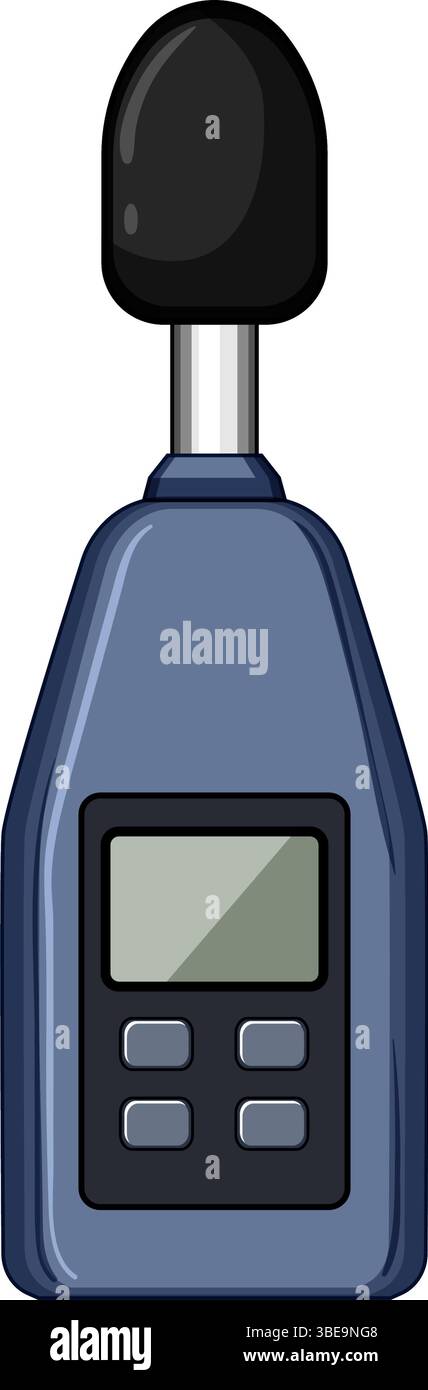 spectrum noise level meter cartoon vector illustration Stock Vector ...
