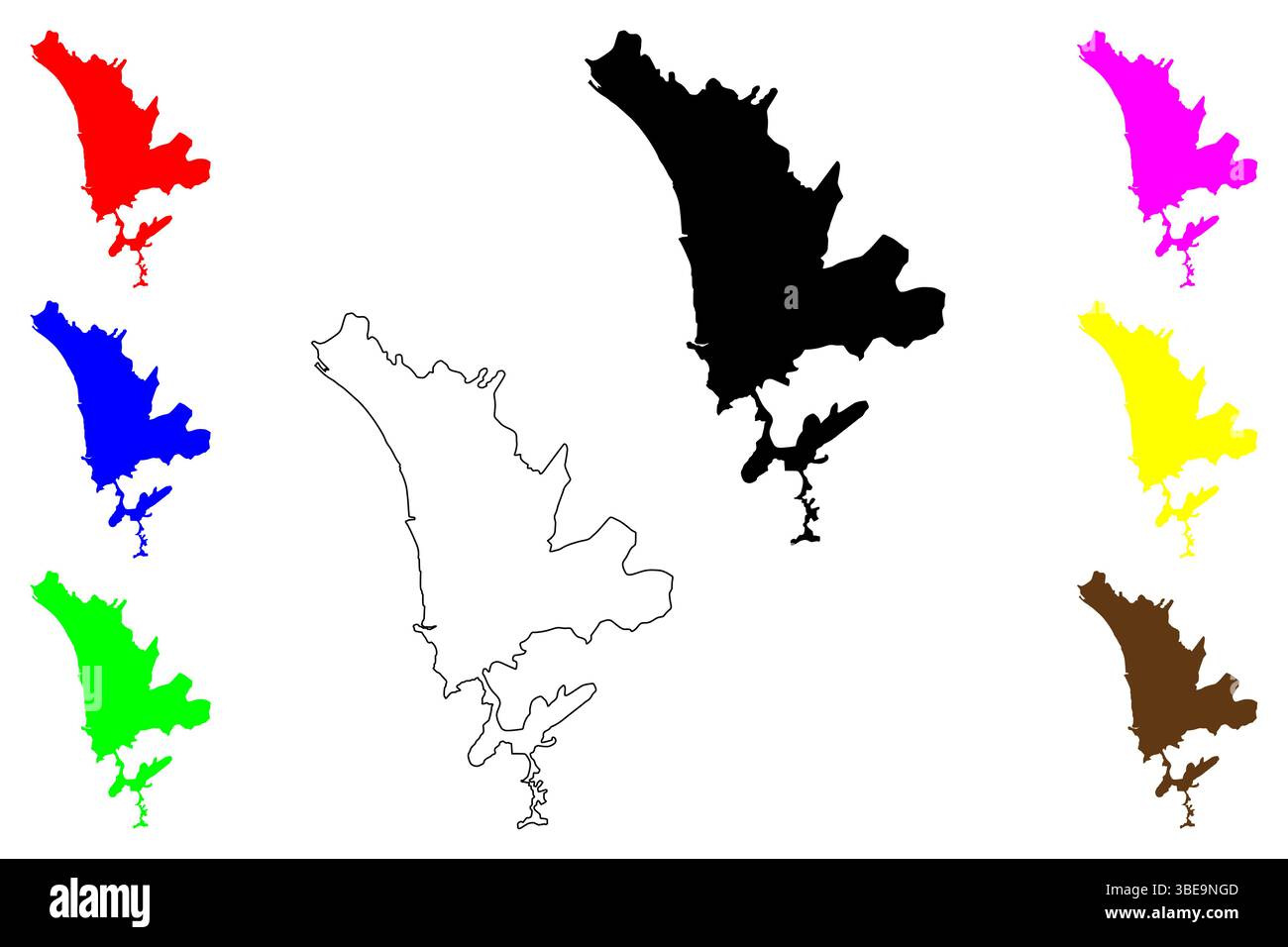 Padang city (Republic of Indonesia, Region Sumatra) map vector ...