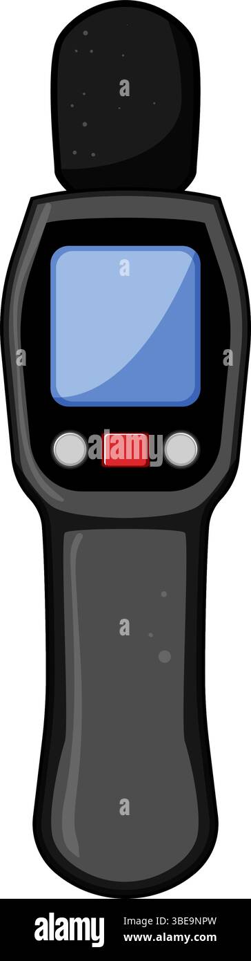 intensity noise level meter cartoon vector illustration Stock Vector ...