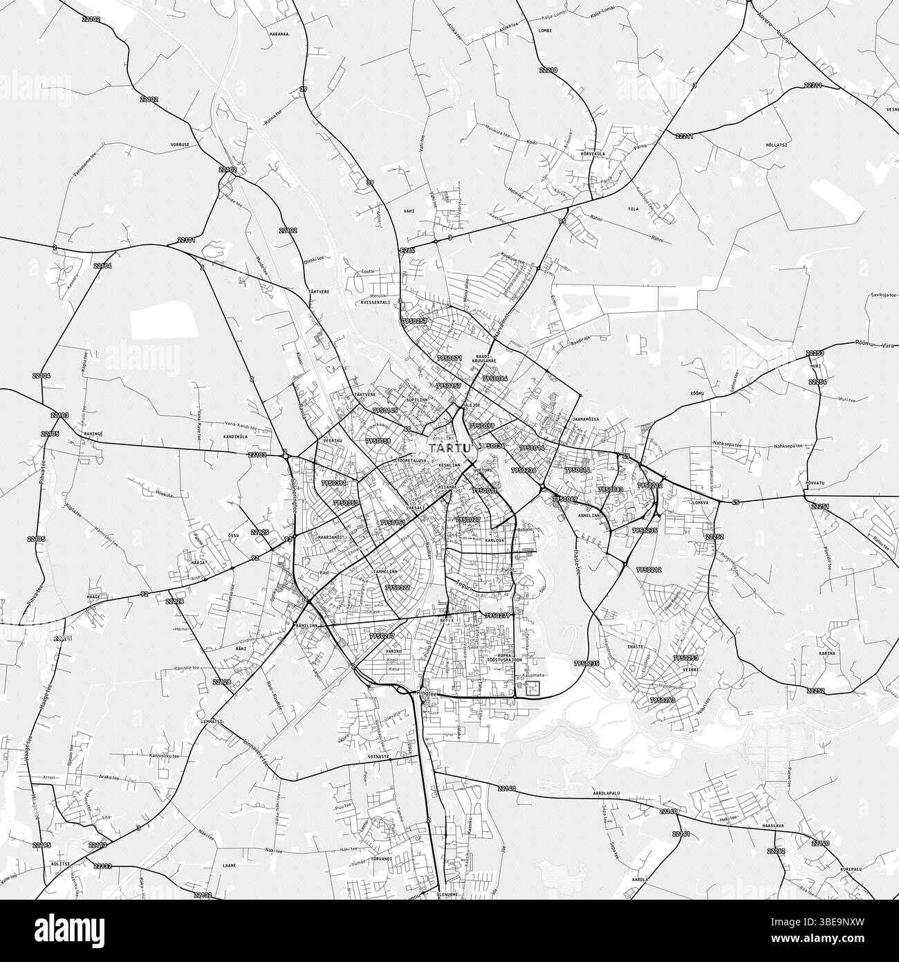 Tartu map hi-res stock photography and images - Alamy
