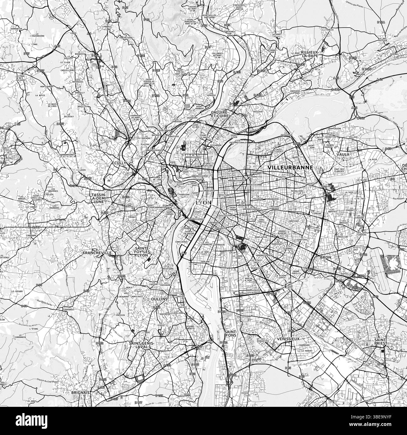 Historical lyon map hi-res stock photography and images - Alamy