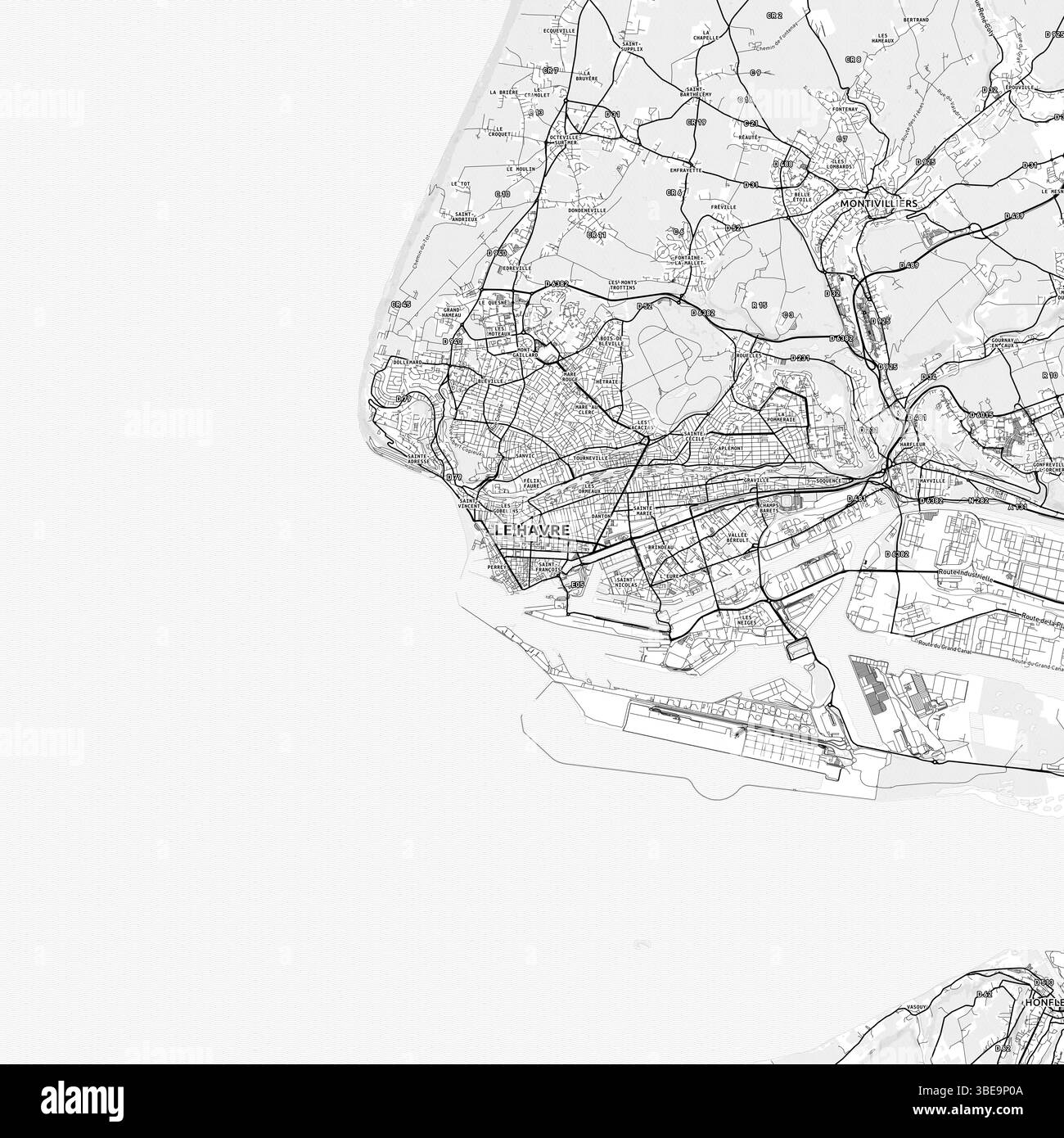 Le havre map hi-res stock photography and images - Alamy