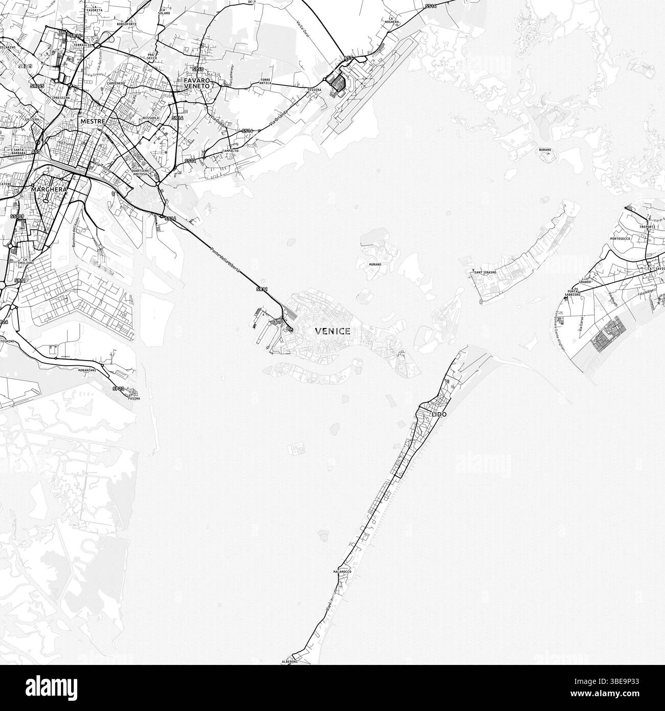 Historical venice map Black and White Stock Photos & Images - Alamy