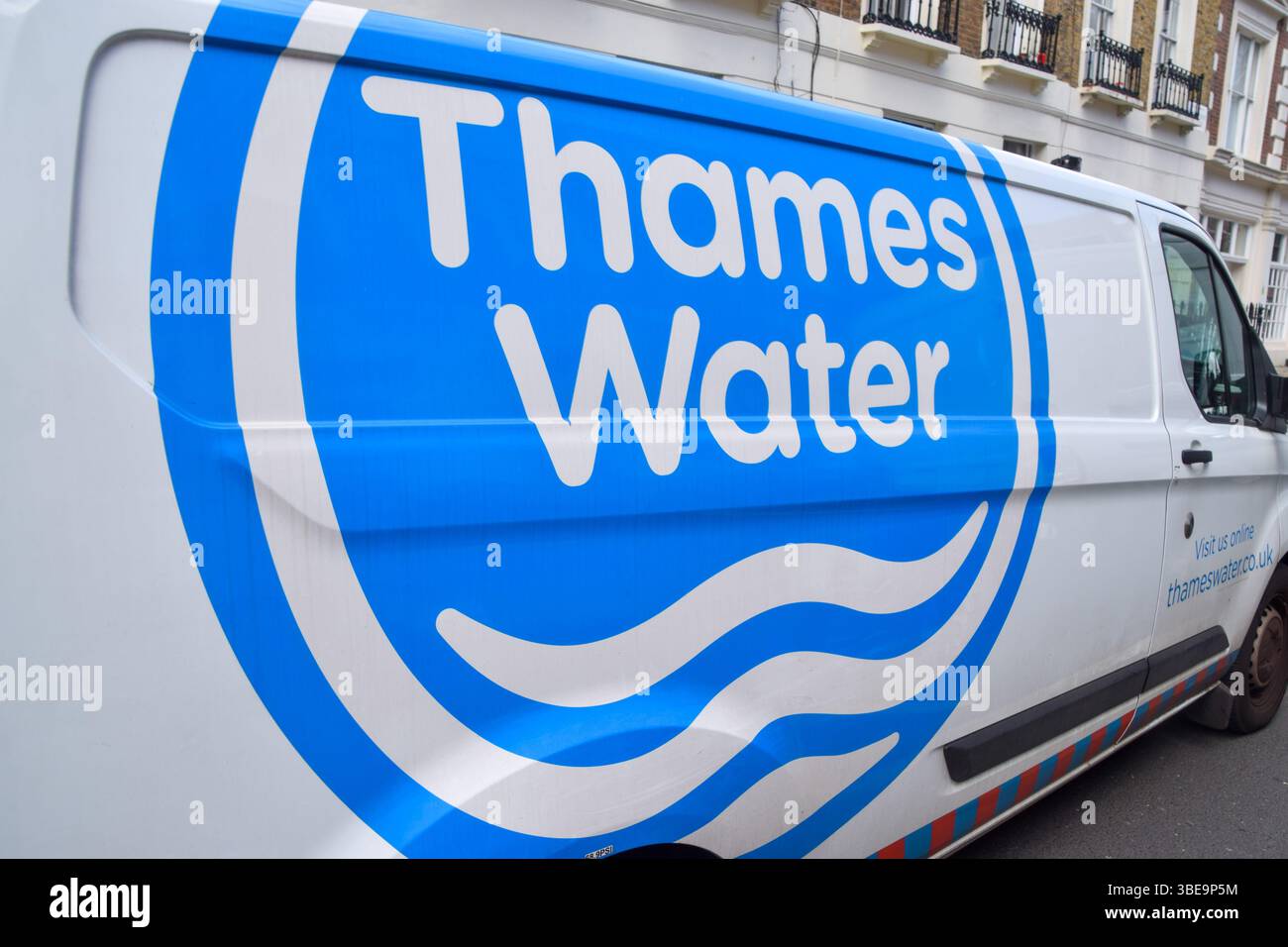 London, UK. 28th May 2025. A Thames Water van at a repair site as the ...