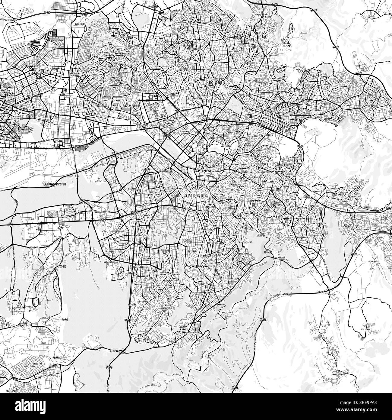 Ankara city map Black and White Stock Photos & Images - Alamy