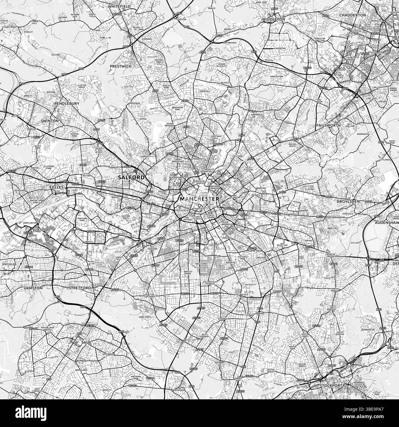 Manchester map hi-res stock photography and images - Alamy