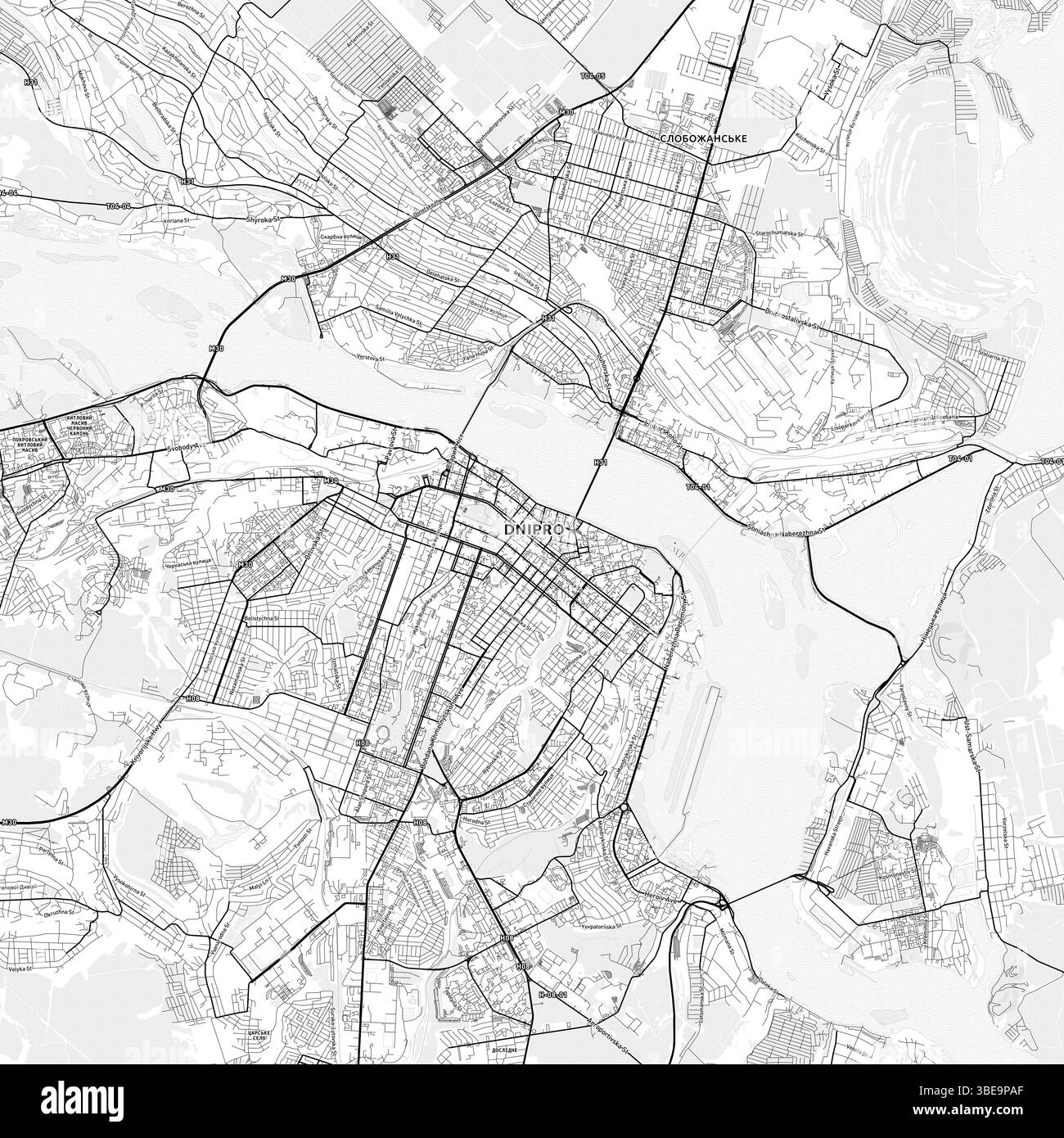 Map of dnipro Black and White Stock Photos & Images - Alamy