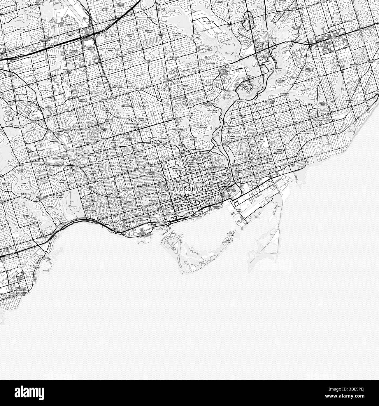 City toronto historical map Black and White Stock Photos & Images - Alamy