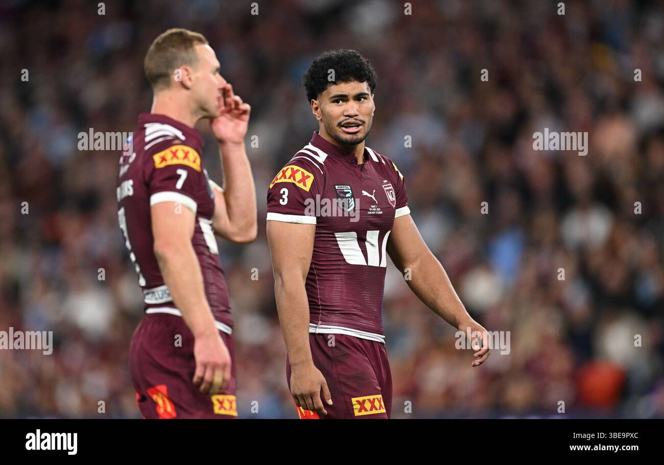 Maroons debutant Robert Toia during the State of Origin game one match ...