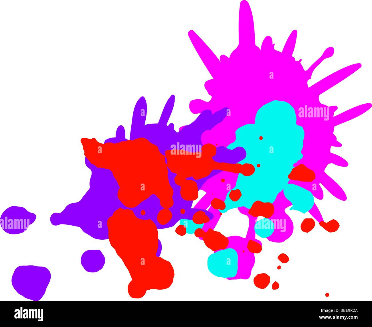 texture paint splatters cartoon vector illustration Stock Vector Image ...