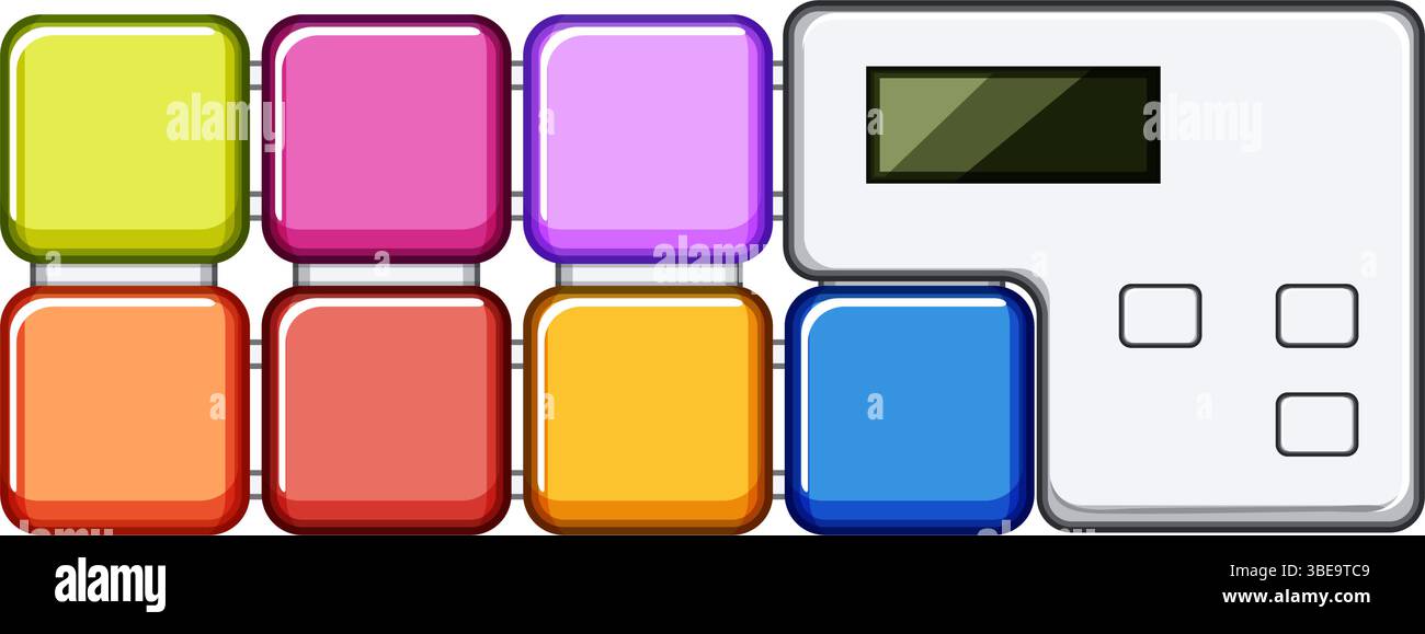 daily pill organizer cartoon vector illustration Stock Vector Image ...