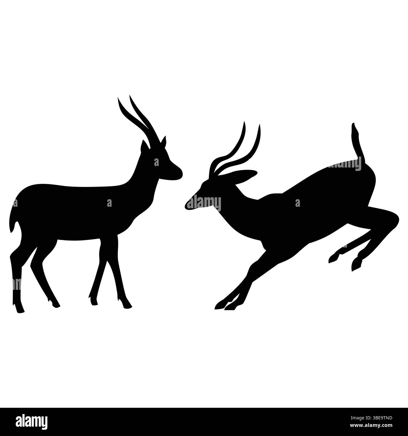 deer silhouette , silhouette of deer Stock Vector Image & Art - Alamy